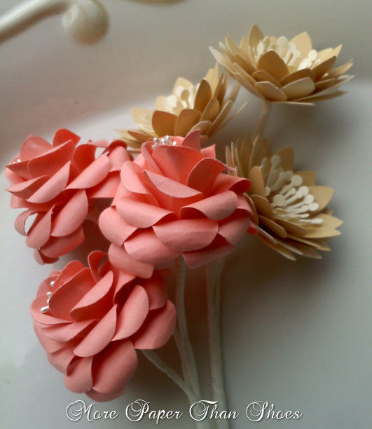 Handmade Paper Flower Stems - Diy - Bouquets - Wedding- Home Decor ...